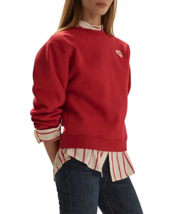 FAVORITE DAUGHTER Embroidered Heart Sweatshirt