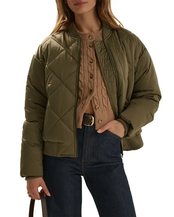 FAVORITE DAUGHTER The Favorite Bomber Quilted Jacket