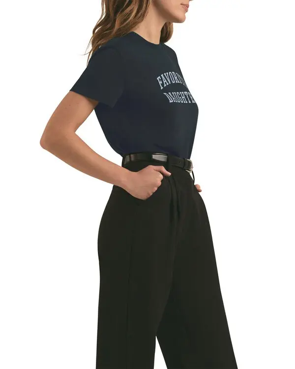 FAVORITE DAUGHTER The Cropped Collegiate Graphic Tee
