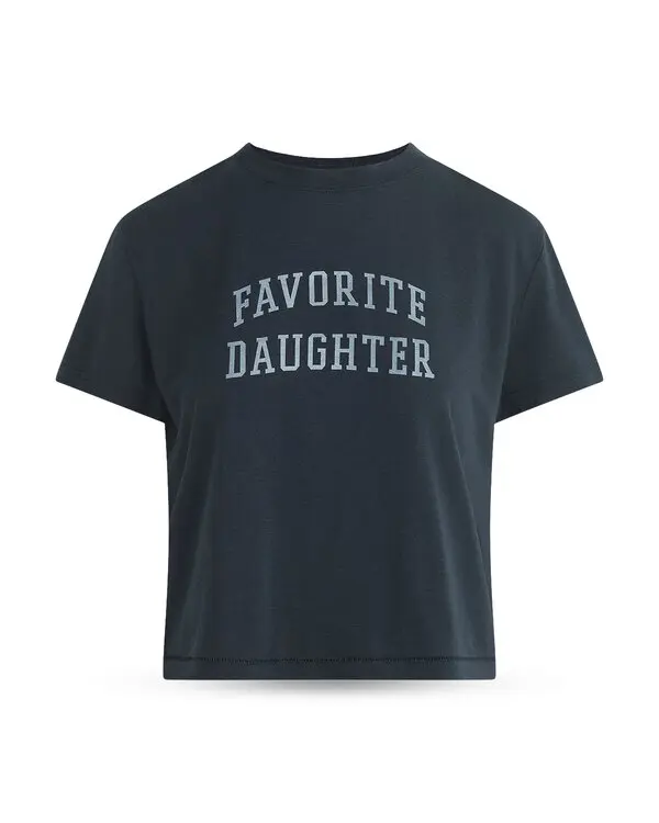 FAVORITE DAUGHTER The Cropped Collegiate Graphic Tee