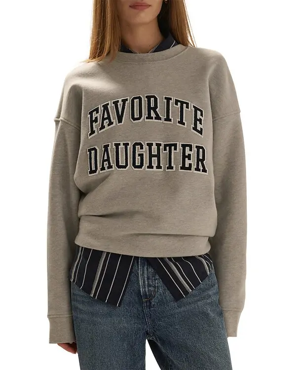 FAVORITE DAUGHTER The Embroidery Collegiate Sweatshirt