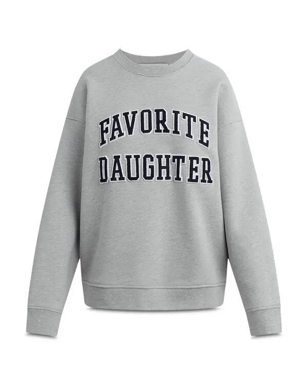 FAVORITE DAUGHTER The Embroidery Collegiate Sweatshirt