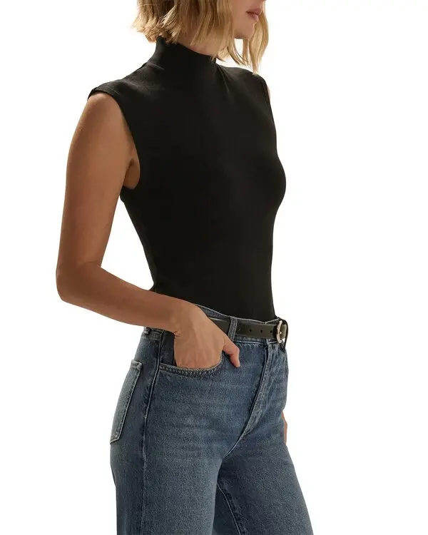 FAVORITE DAUGHTER The Mock Neck Sleeveless Sweater