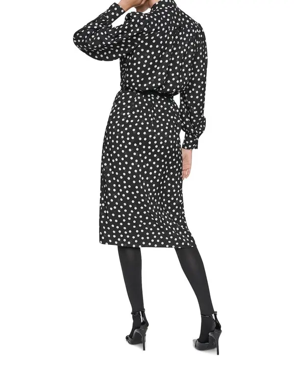 Sonia Rykiel Paris Printed Bow Tie Belted Wrap Dress