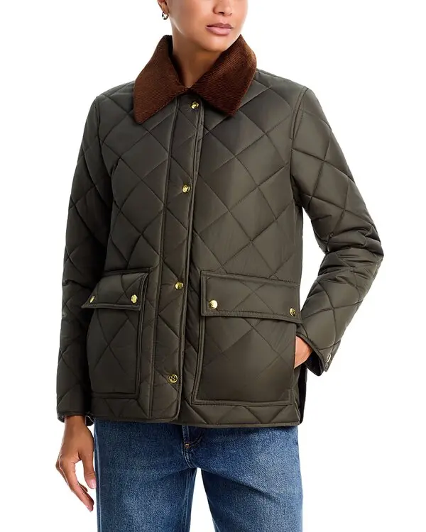 Aqua Quilted Barn Jacket