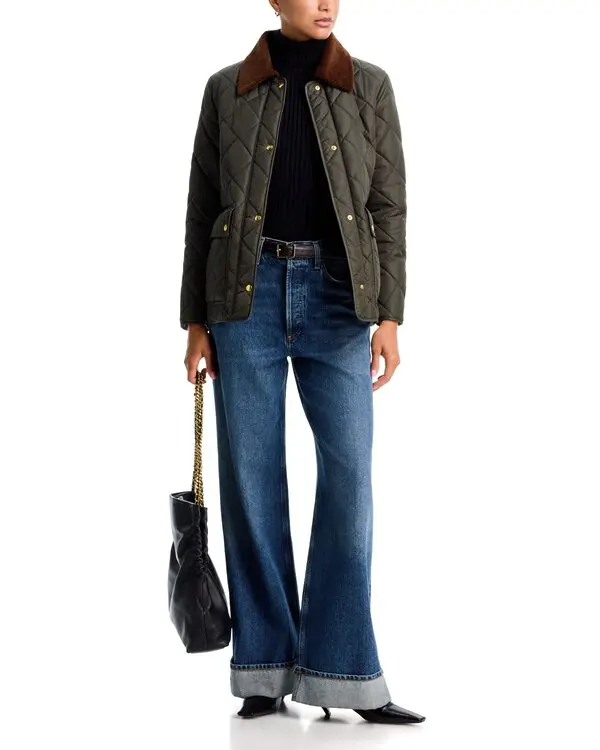 Aqua Quilted Barn Jacket