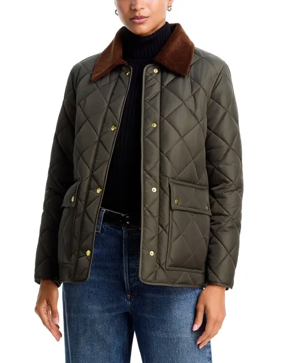 Aqua Quilted Barn Jacket