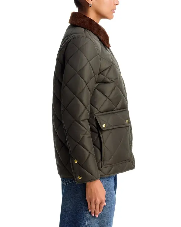 Aqua Quilted Barn Jacket