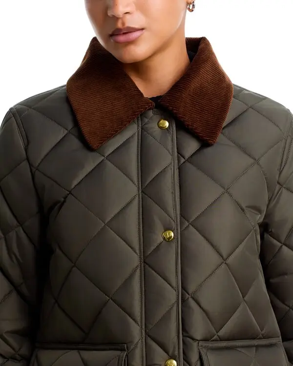 Aqua Quilted Barn Jacket