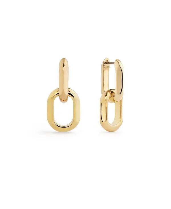 ANA LUISA Eve Link Hoops Plated Statement Earrings - Gold