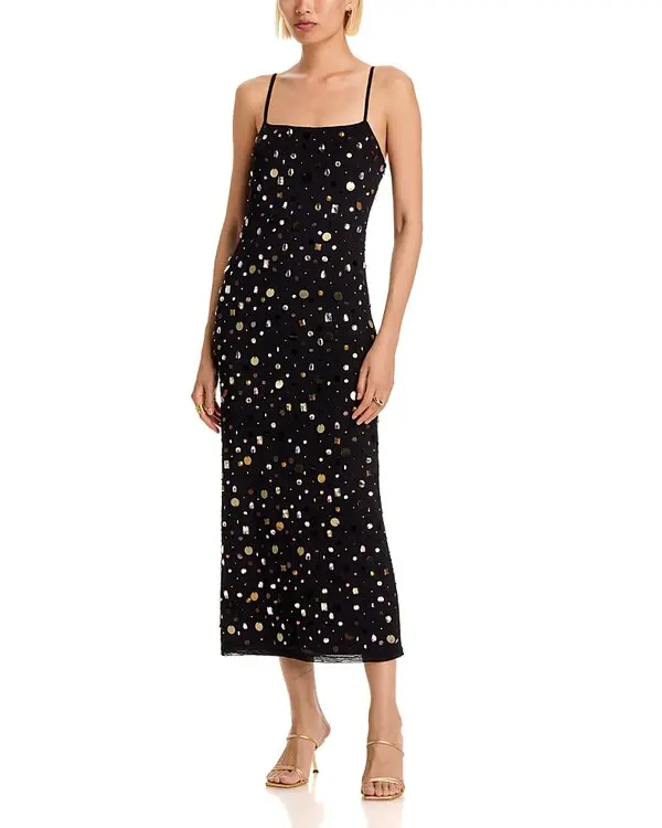 Aqua Embellished Maxi Dress