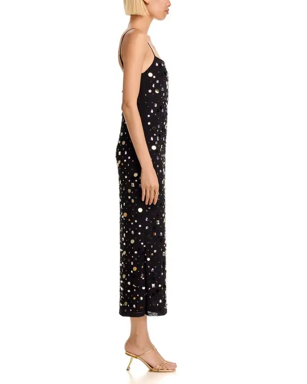 Aqua Embellished Maxi Dress