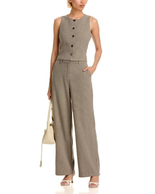 Aqua Printed Wide Leg Pants