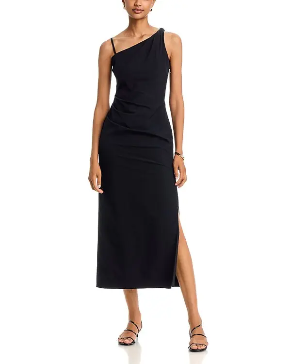 Aqua One Shoulder Maxi Dress