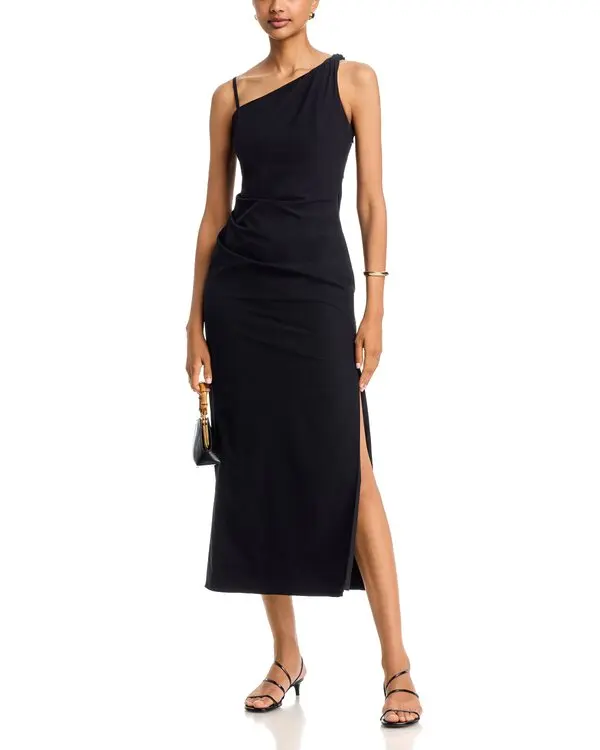 Aqua One Shoulder Maxi Dress