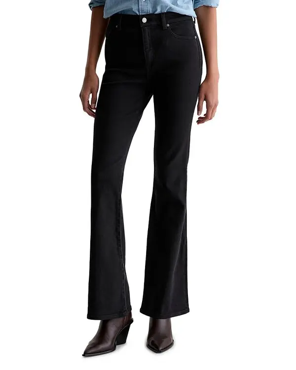 Ag Farrah Mid Rise Bootcut Jeans - Super Black