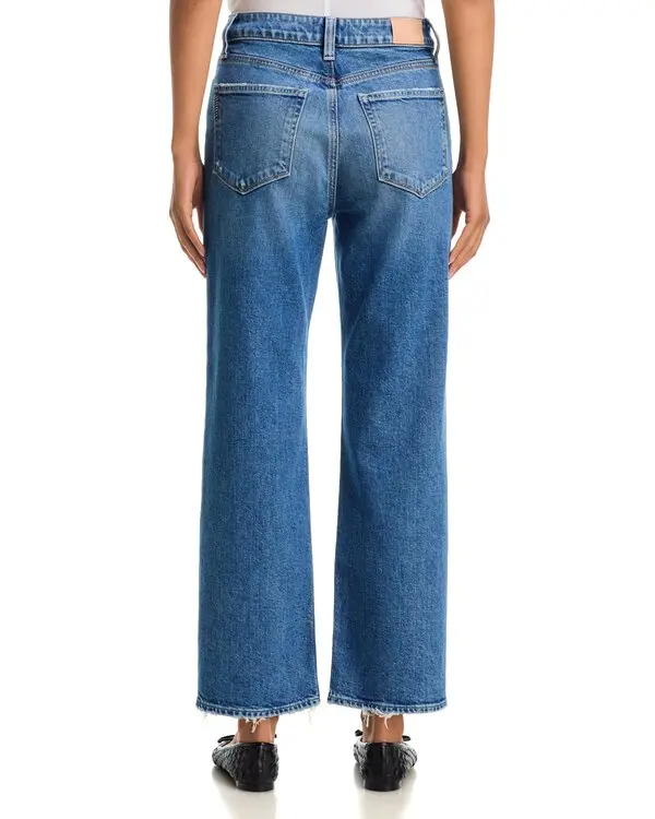 Paige Stevie High Rise Straight Leg Ankle Jeans