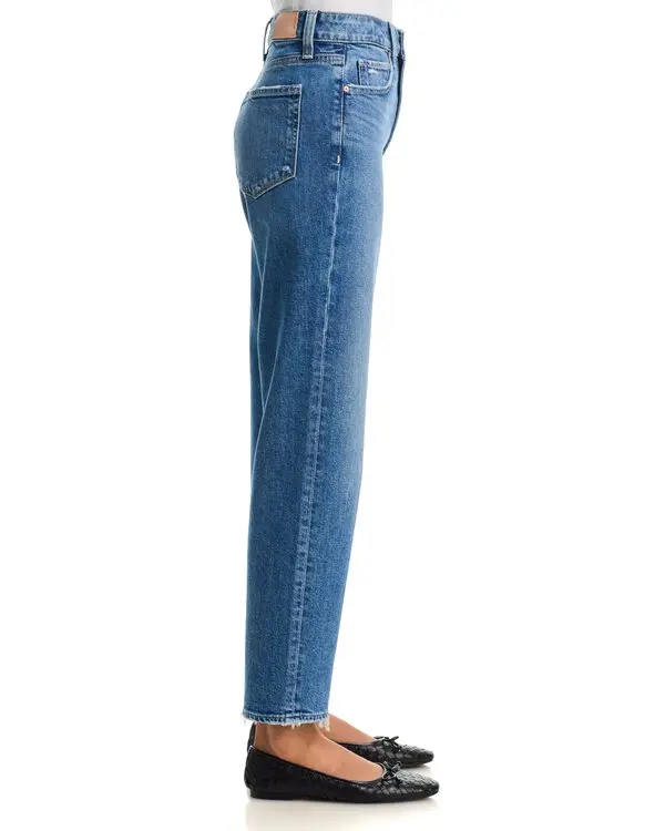 Paige Stevie High Rise Straight Leg Ankle Jeans