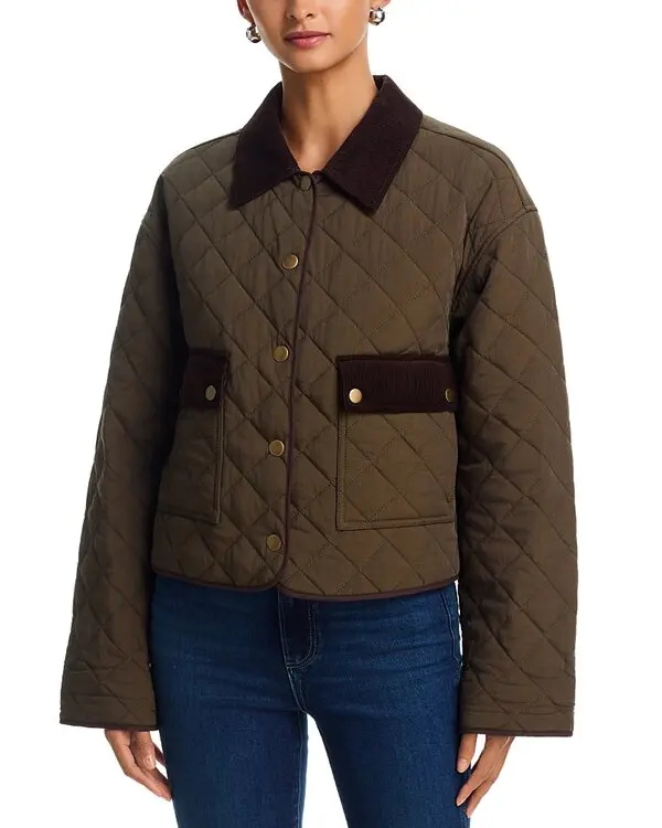 Paige Quilted Corduroy Trim Jacket