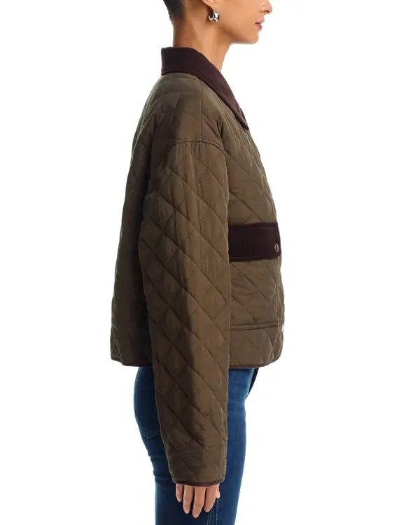 Paige Quilted Corduroy Trim Jacket