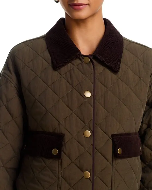 Paige Quilted Corduroy Trim Jacket