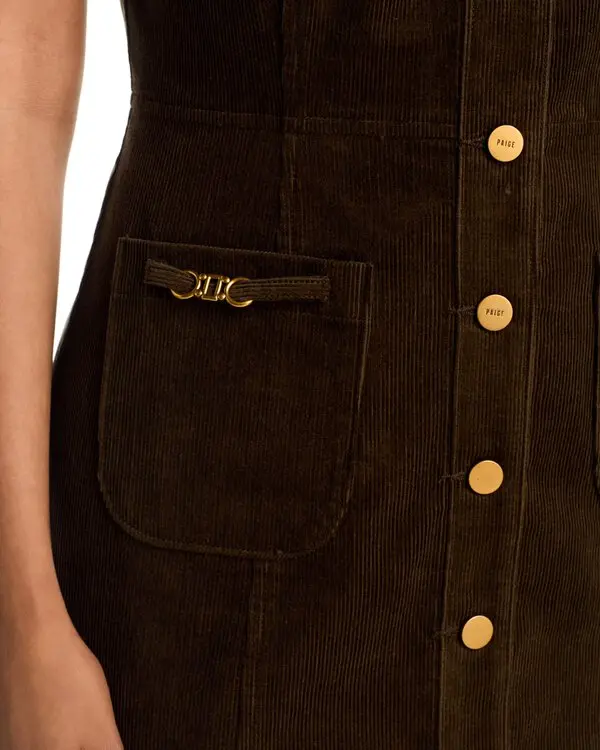 Paige Clementine Corduroy Shirt Dress