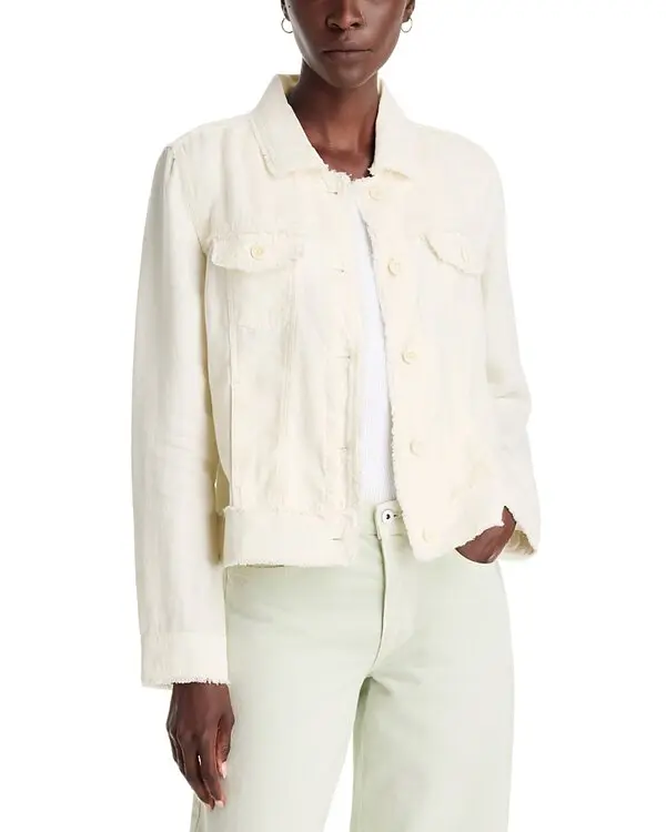 Tommy Bahama Linen Embroidered Raw Edge Jacket