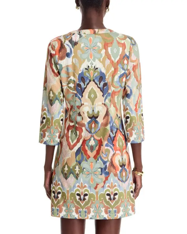 Tommy Bahama 3/4 Sleeve Ikat Print Mini Dress