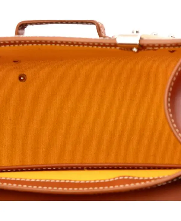 Goyard Structured Saigon Top Handle Bag Coated Canvas With Leather - Brown