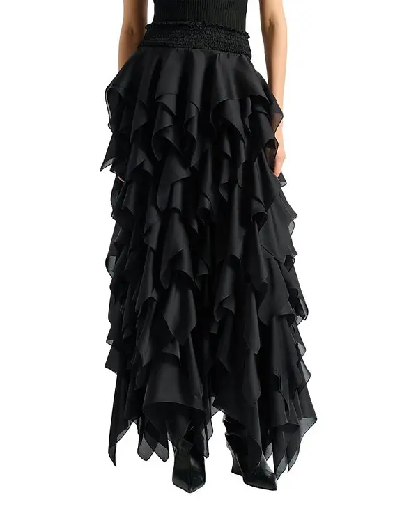 Balmain Ruffled Maxi Skirt