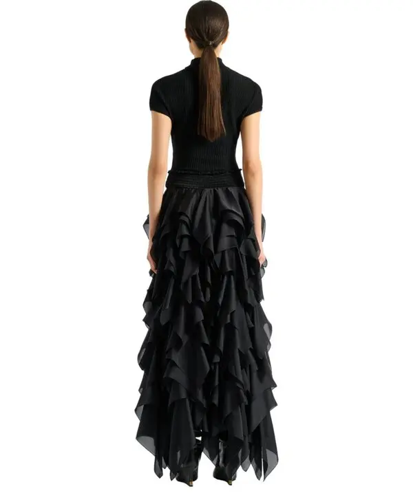 Balmain Ruffled Maxi Skirt