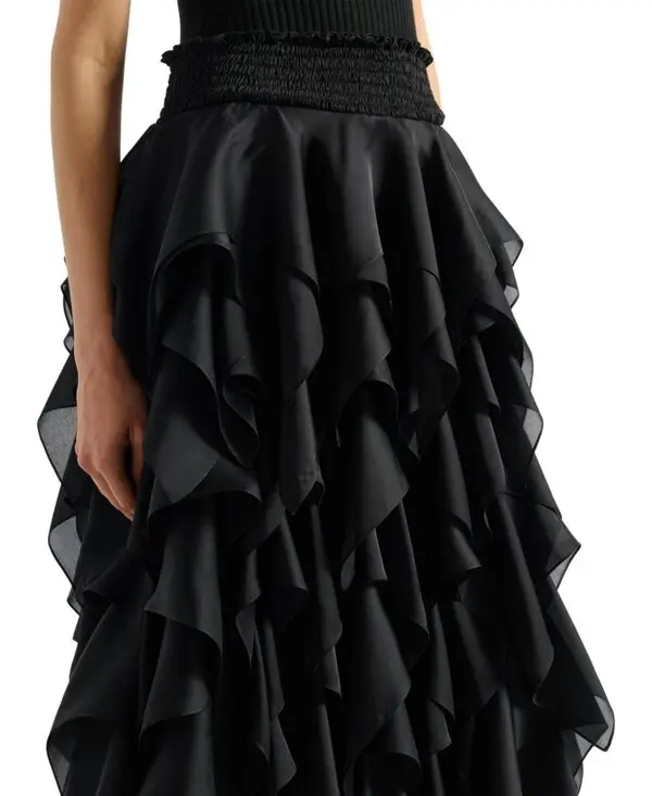 Balmain Ruffled Maxi Skirt