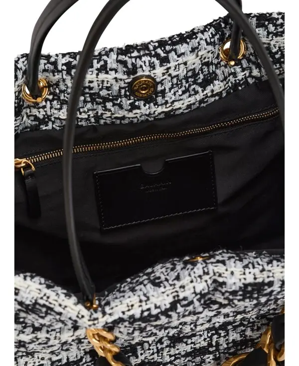 Balmain 1945 Soft Tweed Tote Bag
