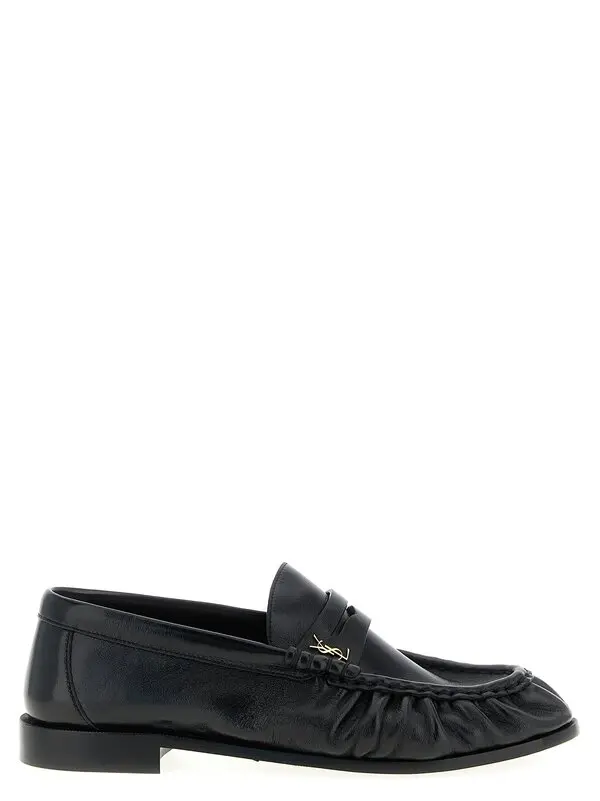 Saint Laurent Le Loafer Glossy Leather Loafers - Black
