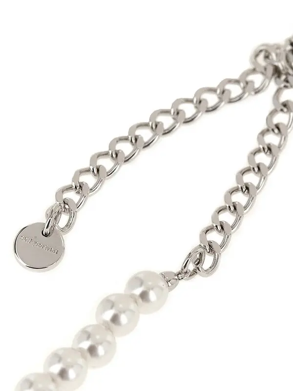 SELF-PORTRAIT Black Bow Pearl' Necklace
