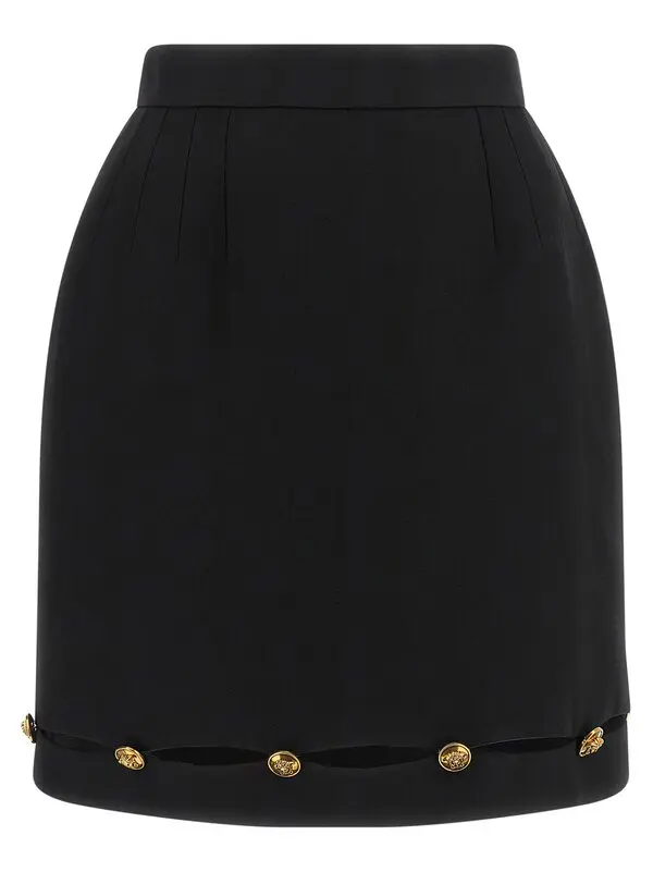 Versace Grain De Poudre Wool Skirt