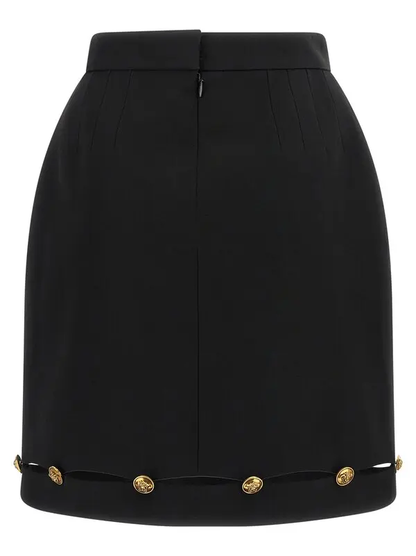 Versace Grain De Poudre Wool Skirt