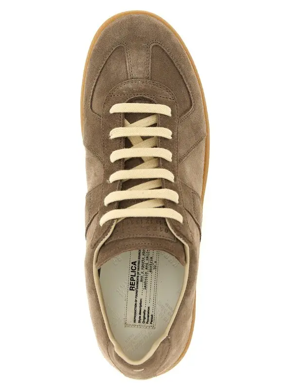MAISON MARGIELA Replica' Suede Sneakers - Cream