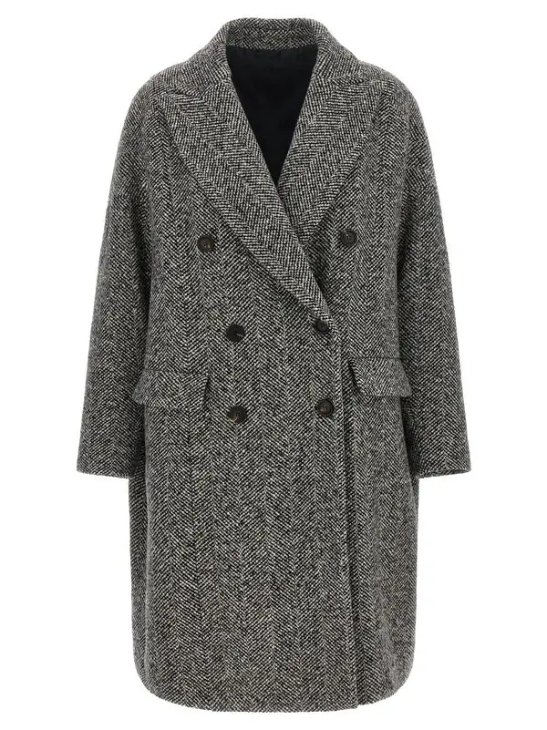 Brunello Cucinelli Dazzling' Chevron Coat