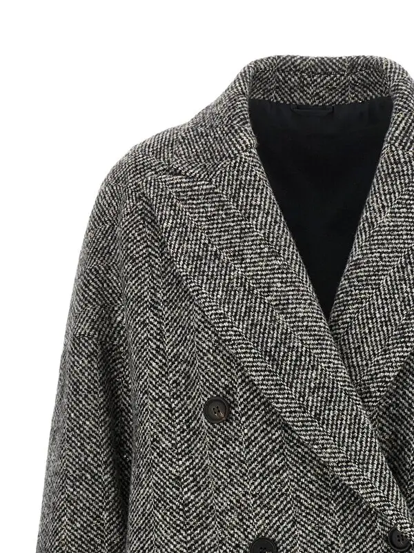 Brunello Cucinelli Dazzling' Chevron Coat