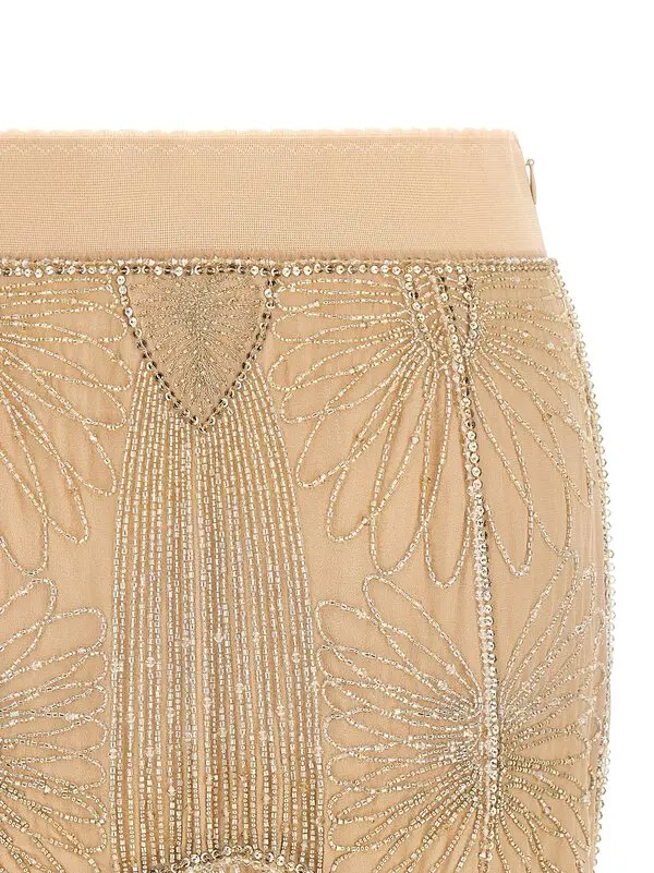 Attico Beads Embroidery Skirt