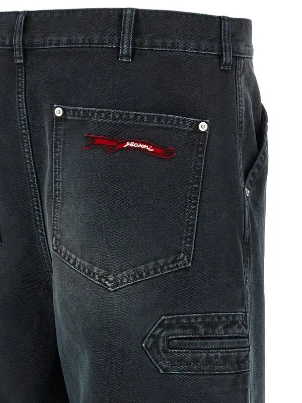 Marni Cargo Jeans In Cotton Denim