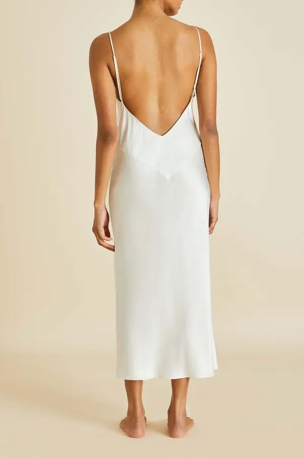 Olivia Von Halle Issa Lined Silk Satin Slip Dress