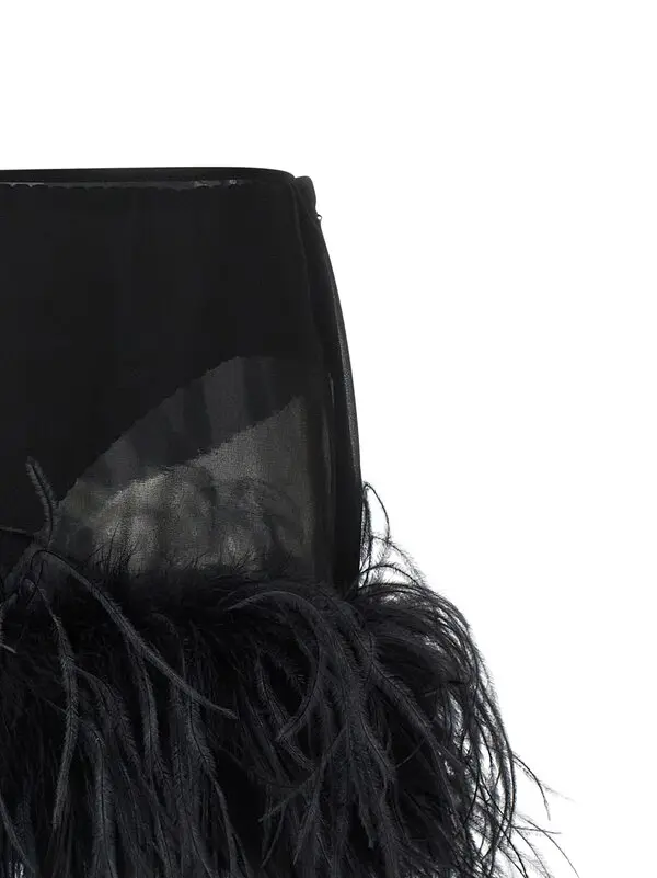 Attico Feather Skirt