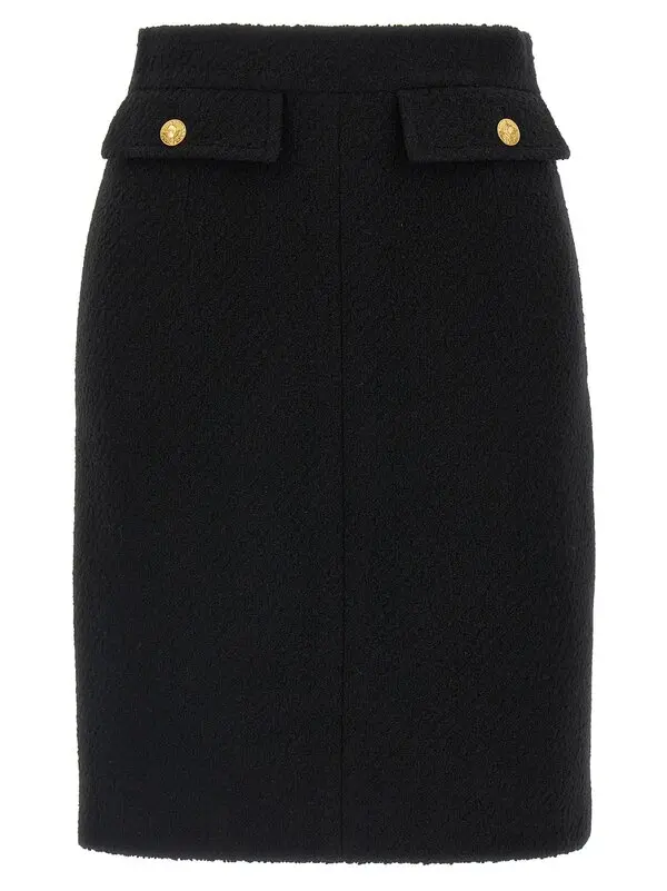 Chloé Bouclé Wool Skirt - Black