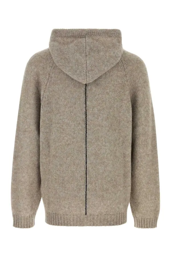 Giorgio Armani Alpaca Blend Hoodie - Gray