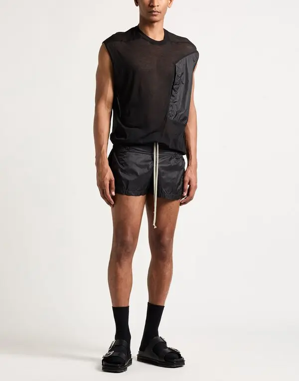 Rick Owens Polyamide Crinkled Formal Shorts