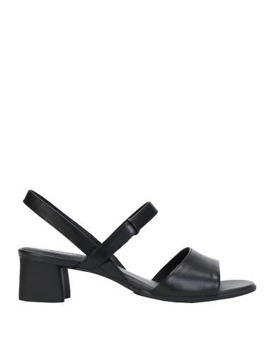 Camper Katie Bovine Leather And Textile Fiber Sandals - Black