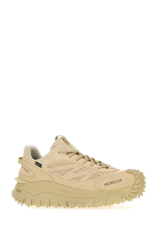 Moncler Beige Suede Trailgrip Gtx Sneakers - Brown