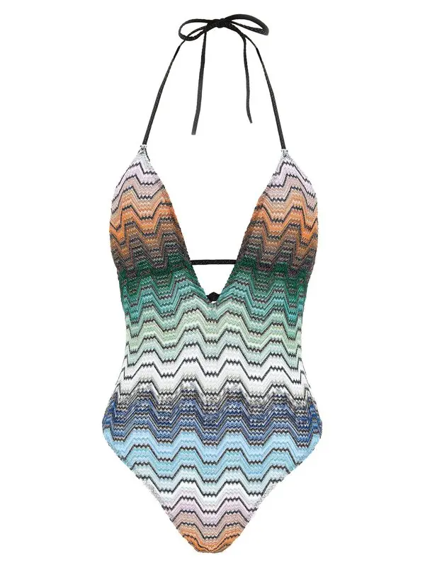 Missoni Greek Motif One-piece Swimsuit